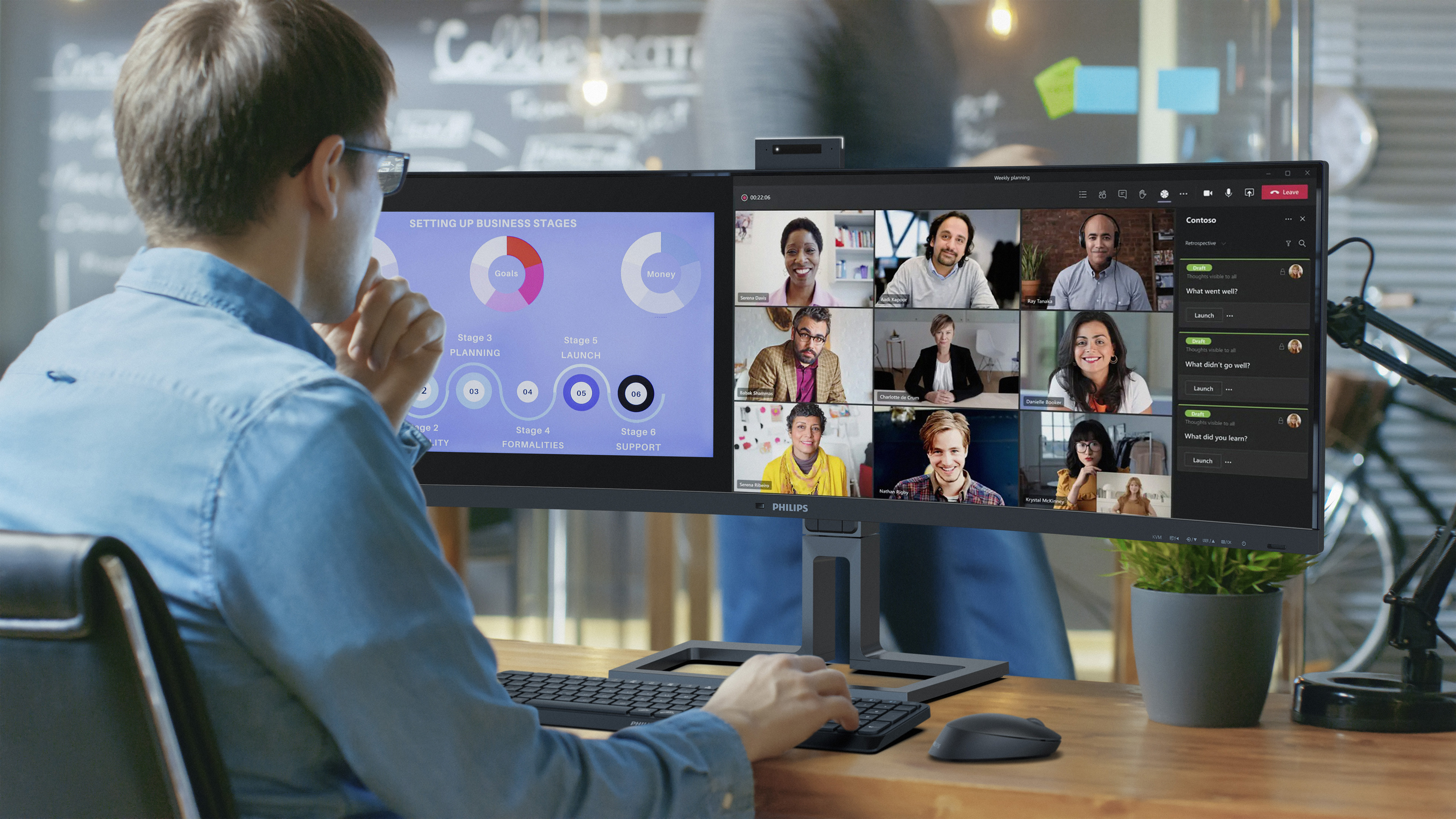 Philips 45B1U6900CH: iets luxere superwide, met webcam | TechFi